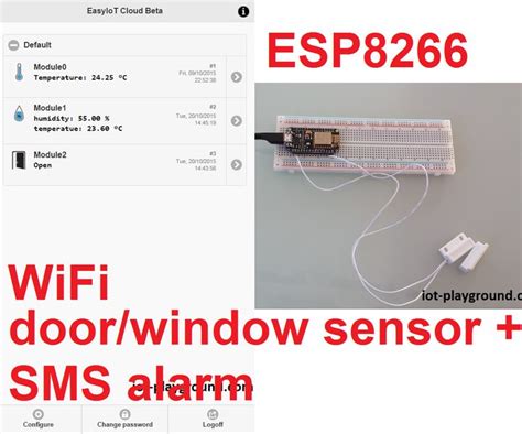 Esp8266 Doorwindow Sensor With Sms Alarm Sensor Alarm Sms
