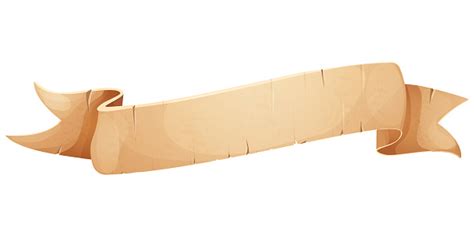 양피지 두루마리 리본 흰색 배경에 분리된 만화 스타일의 오래된 빈티지 배너 게임 Ui 요소 벡터 그림 가장자리에 대한 스톡 벡터 아트 및 기타 이미지 Istock