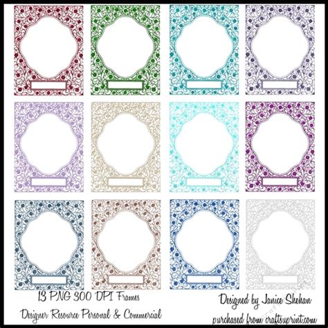 Filigree Frames 13 Frames Total Cup9659802049 Craftsuprint
