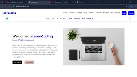 Our First Mobile Responsive Website Clone Codewithharry Website Clone