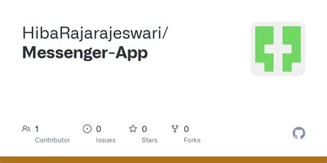 GitHub HibaRajarajeswari Messenger App