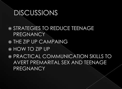 Premarital Sex And Teenage Pregnancy Pptx