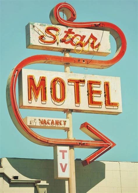 Vintage Motel Sign Retro Signage Vintage Neon Signs Neon Signs