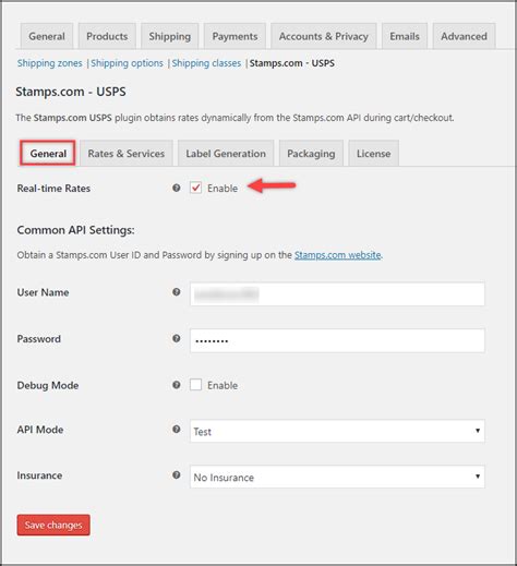 setting up woocommerce usps shipping method extension using