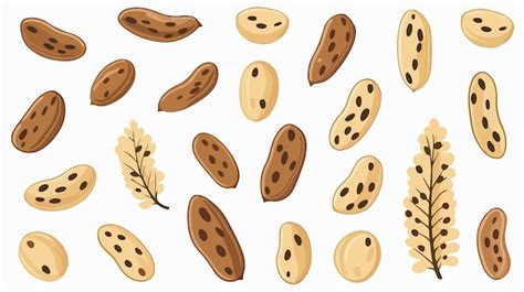 Soy Bean Pattern Vector On White Background Premium Ai Generated Vector