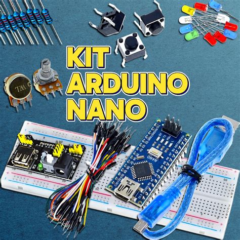 Kit Arduino Nano Iniciante ao Avançado Protoboard e Fonte ajustável V e V Arduino Nano
