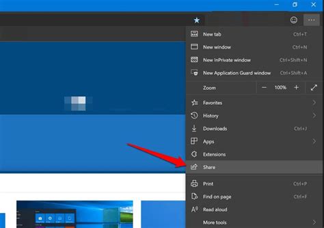 How To Share Page Link Using Edge Browser On Windows Pc