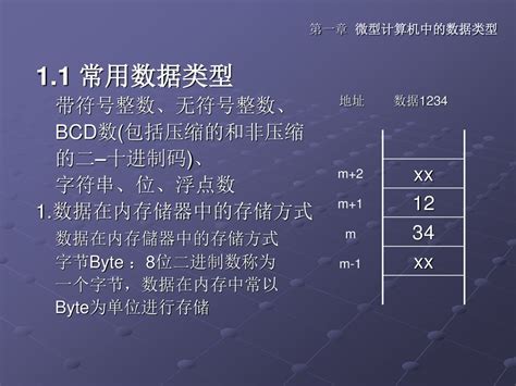 第一章 微型计算机中的数据类型 ppt download