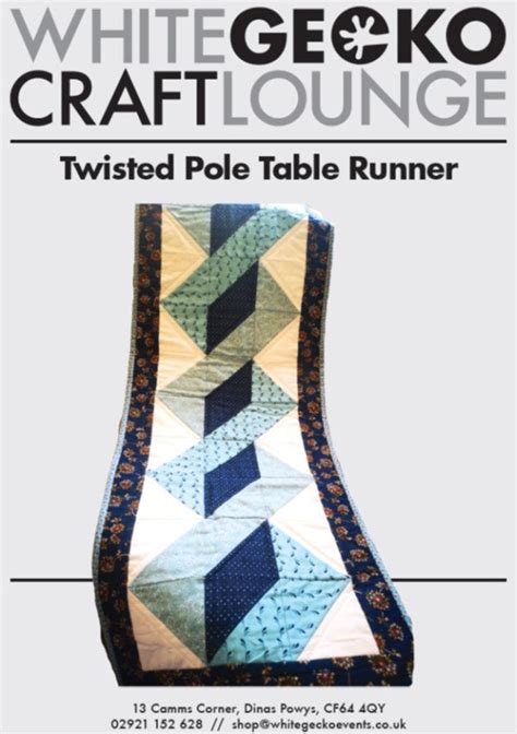 Twisted Pole Table Runner Digital Pattern By White Gecko Craft Lounge
