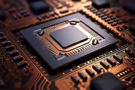 Unidade Central De Processamento De Processador De Computador Com Microchip Integrado No Sistema