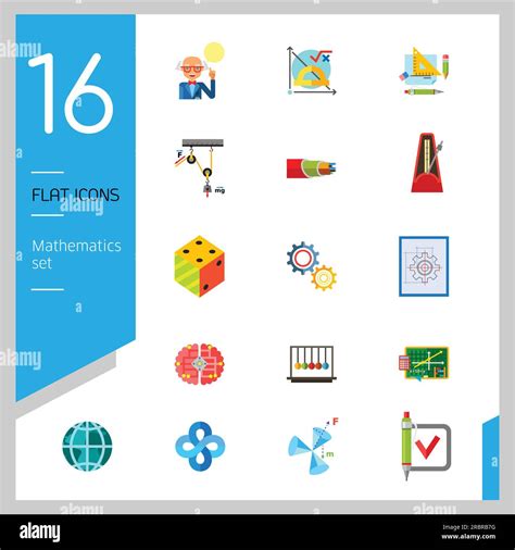 Mathematics Icon Set Stock Vector Image Art Alamy