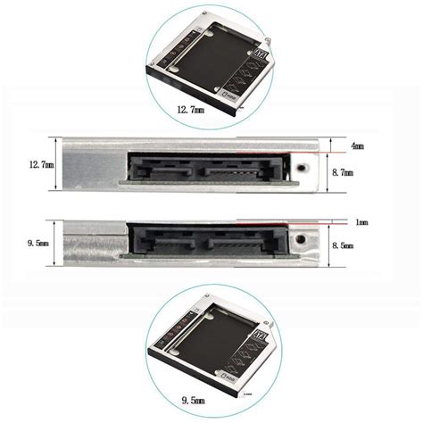 Ingelon Ssd Hdd Caddy 127mm Aluminum 2nd Hard Dis Grandado