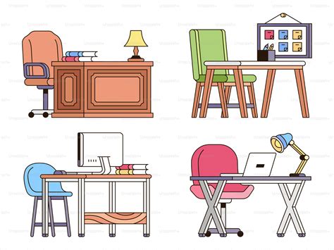 의자와 램프가 있는 책상 사진 벡터 Unsplash의 사무실 인테리어 이미지