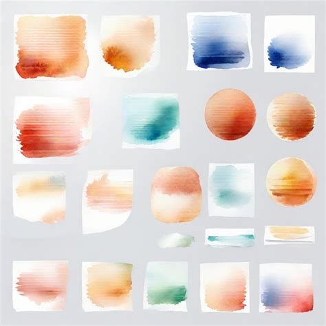 Uma série de círculos de cores diferentes com cores e formas diferentes vetor Premium gerado