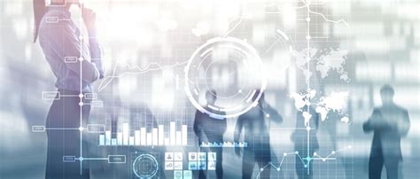 비즈니스 인텔리전스 Bi 핵심 성과 지표 Kpi 분석 대시보드 투명 흐리게 배경 프리미엄 사진