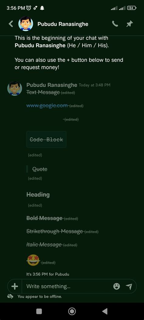 1000 The Strikethrough On The Edited Label Is Not Visible For Code Blocks Quotes And