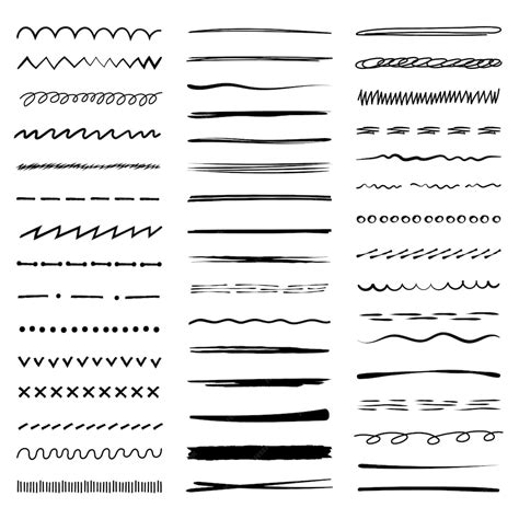 premium vector pencil hand drawn lines sketch scribbles collection