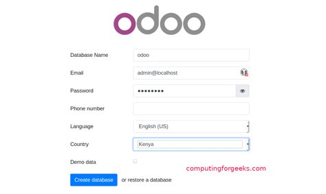 How To Install Odoo On Ubuntu ComputingForGeeks