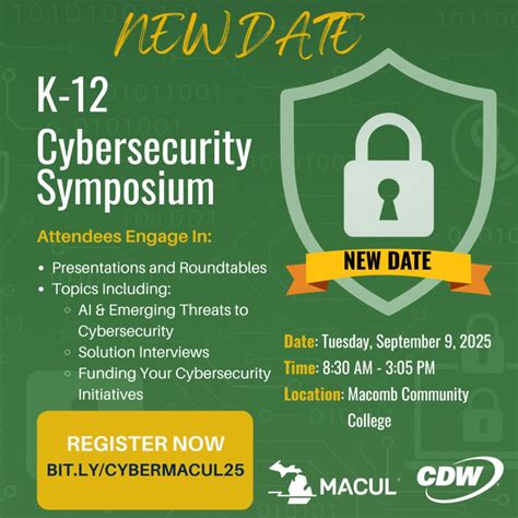 K12 Cybersecurity Symposium Presented By Macul And Cdw Macul