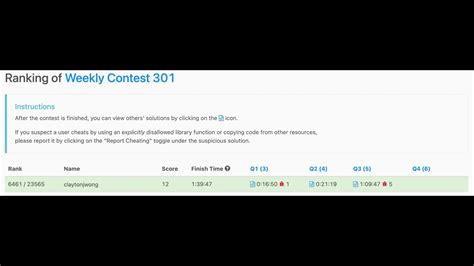 Leetcode Weekly Contest 301 6461 23565 Youtube