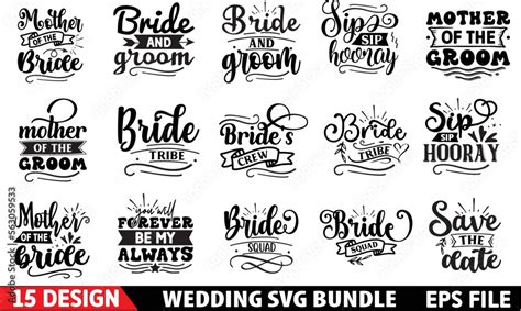 Vetor Do Stock Wedding Svg Bundle Love Svg Bundle Wedding Quotes Svg Wedding Cricut Svg