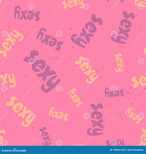 Sexy Retro Pattern For Print Design Cartoon Vector Illustration Romantic Seamless Texture