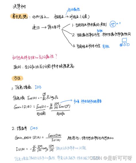 西瓜书决策树 Csdn博客
