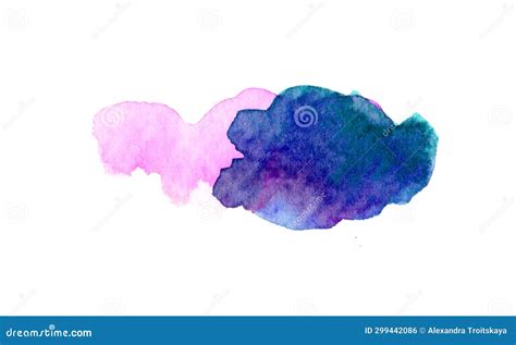 Ethereal Pink To Deep Blue Gradient Watercolor Splash Creating A Serene Abstract Background