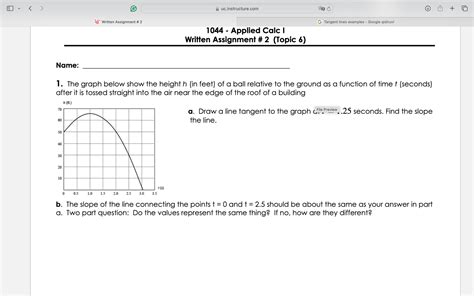 Solved Name The Graph Below Show The Height H In Feet Of Chegg Com