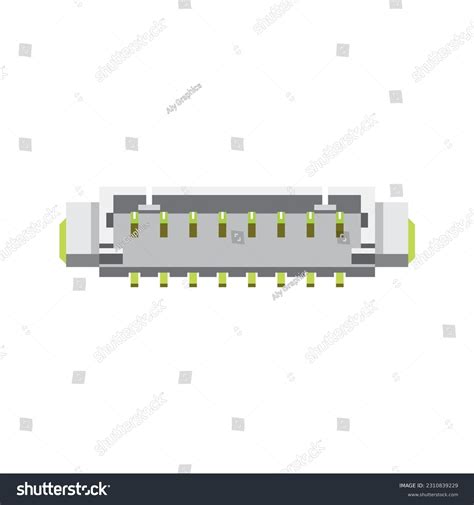 8 Pin Wire To Board And Wire To Wire Connector Royalty Free Stock Vector 2310839229 Avopix Com