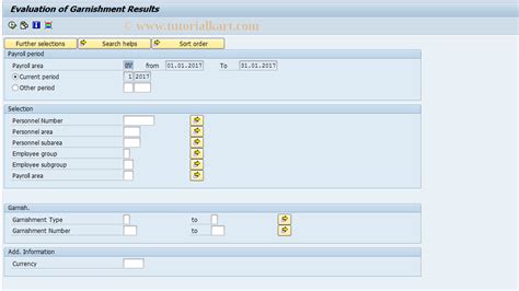 Sahr61015633 Sap Tcode Evaluation Of Garnishment Results
