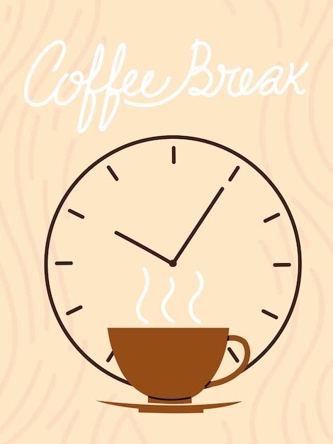 Pôster Da Pausa Para O Café Vetor Premium