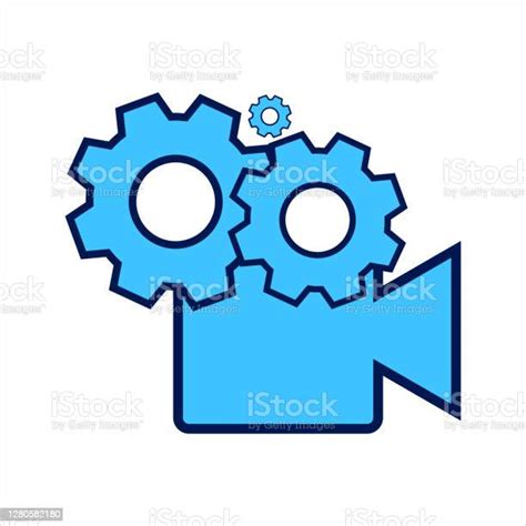 아이콘을 설정합니다 카메라 기호를 녹화하는 설정입니다 카메라 설정 멀티미디어의 개념 벡터 일러스트레이션 벡터 아이콘 개념 3차원 형태에 대한 스톡 벡터 아트 및 기타 이미지