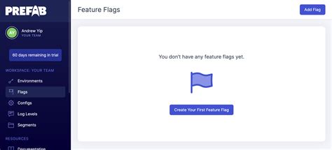 how to use feature flags in react prefab