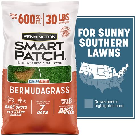 Pennington Smart Patch Bermudagrass Seed Mix Bare Spot Mixture For