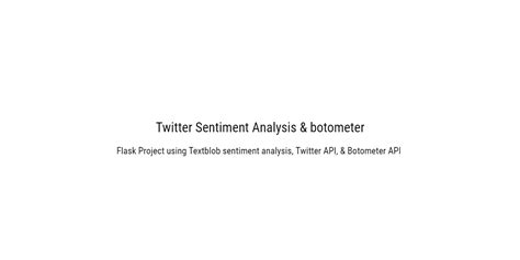 Github E Wolftwitter Sentiment And Bot Analysis Flask Project Using Textblob Sentiment