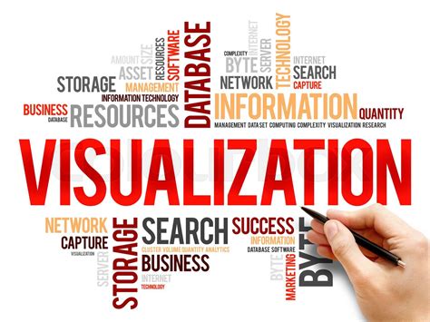 visualization word cloud stock image colourbox