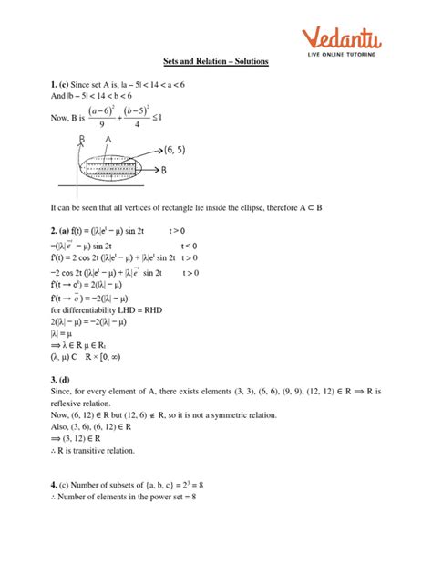 Jee Mathematics Sets And Relation Solutions Pdf
