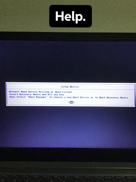 Default Boot Missing Or Boot Failed Rlenovo