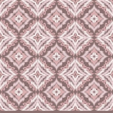 Seamless Ikat Ethnic Traditional Textile Pattern Geometric Abstract