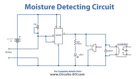 Simple Moisture Sensor Using 555 IC
