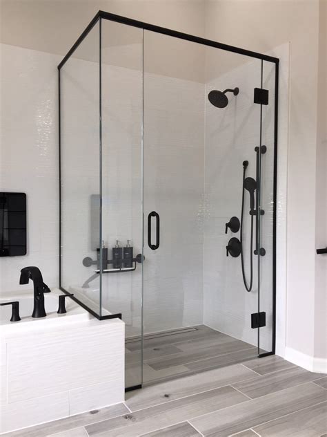 Custom Frameless Glass Shower Enclosure Matte Black Finish Artofit