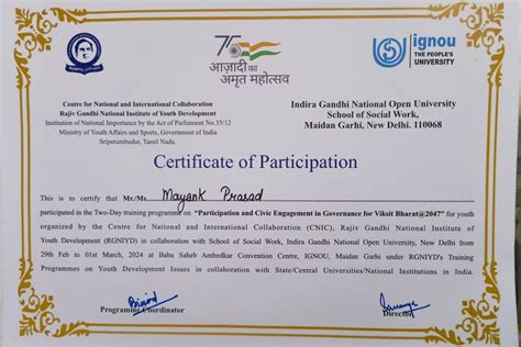 Mayank Prasad On Linkedin Viksitbharat Civicengagement Training