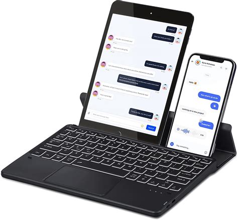 Doohoeek Multi Device Bluetooth Backlit Keyboard With