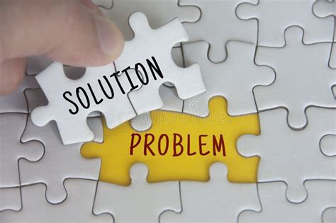 Solution To A Problem Text On Jigsaw Puzzle Problem Solving Concept Stock Image Image Of