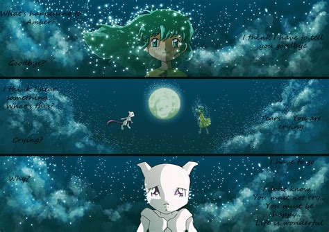 Young Mewtwo And Amber By Lalindaaa On Deviantart