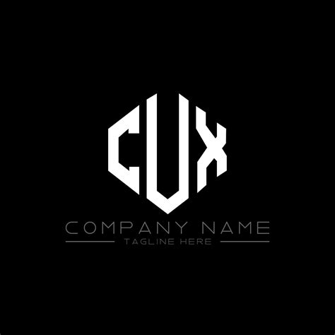 Cux Letter Logo Design With Polygon Shape Cux Polygon And Cube Shape