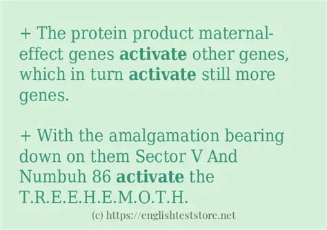 Activate Example Sentences EnglishTestStore Blog