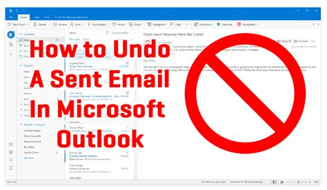 How To Undo A Sent Email In Microsoft Outlook With Pictures