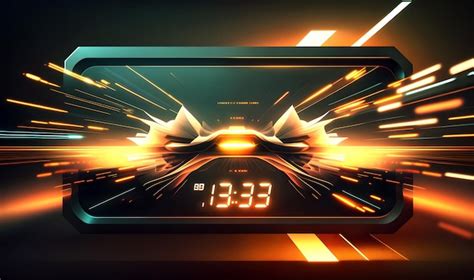 Premium Photo Dynamic Digital Screen Displaying Highspeed Technological Graphics